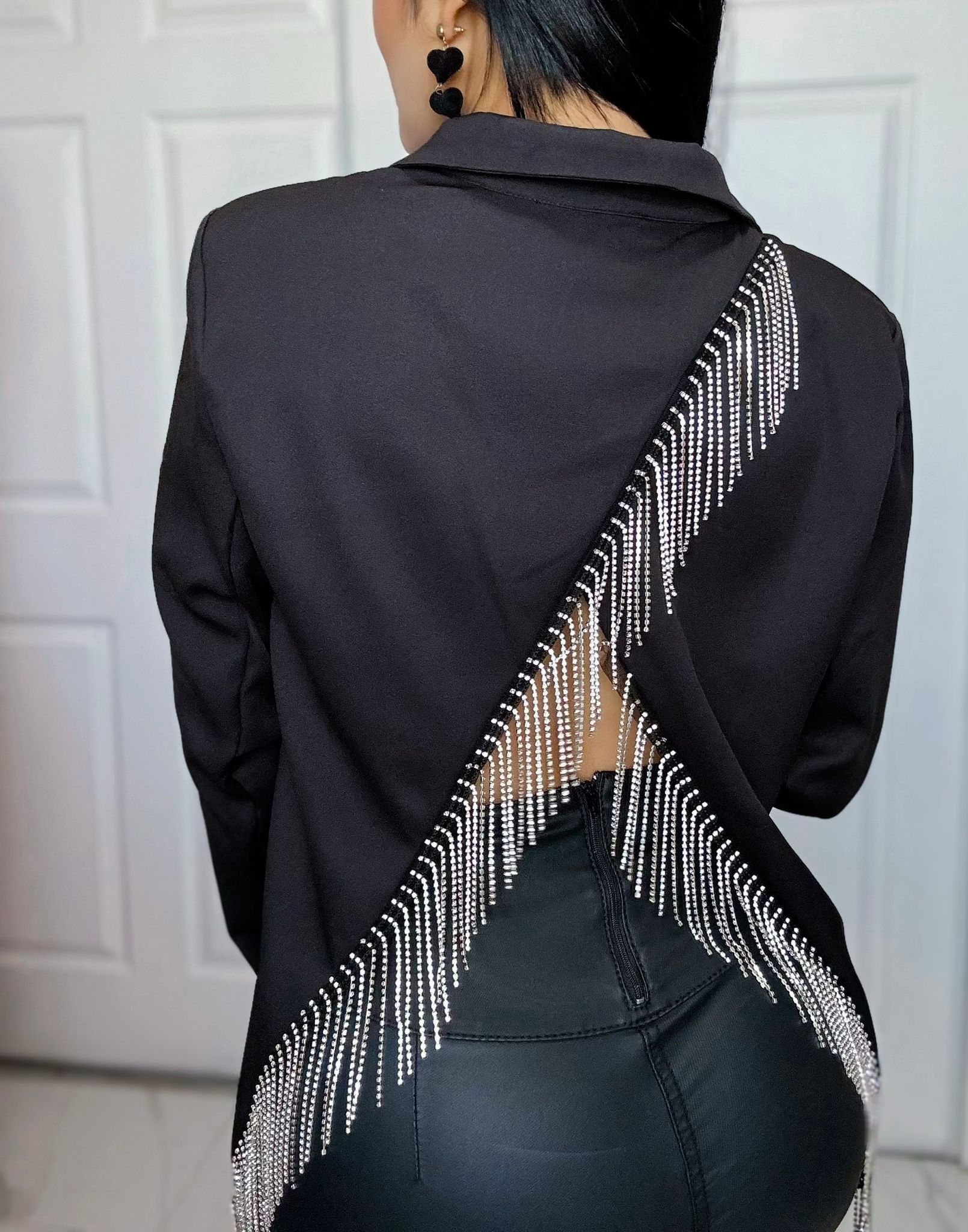 Silver and Black Blazer – AVANSHI